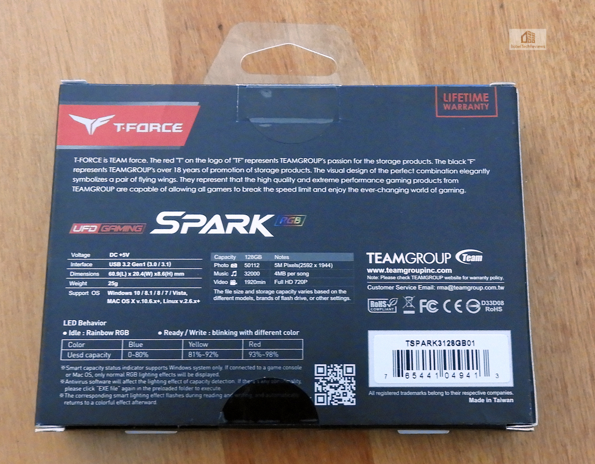 Team Group 128GB SPARK RGB Flash Drive Review